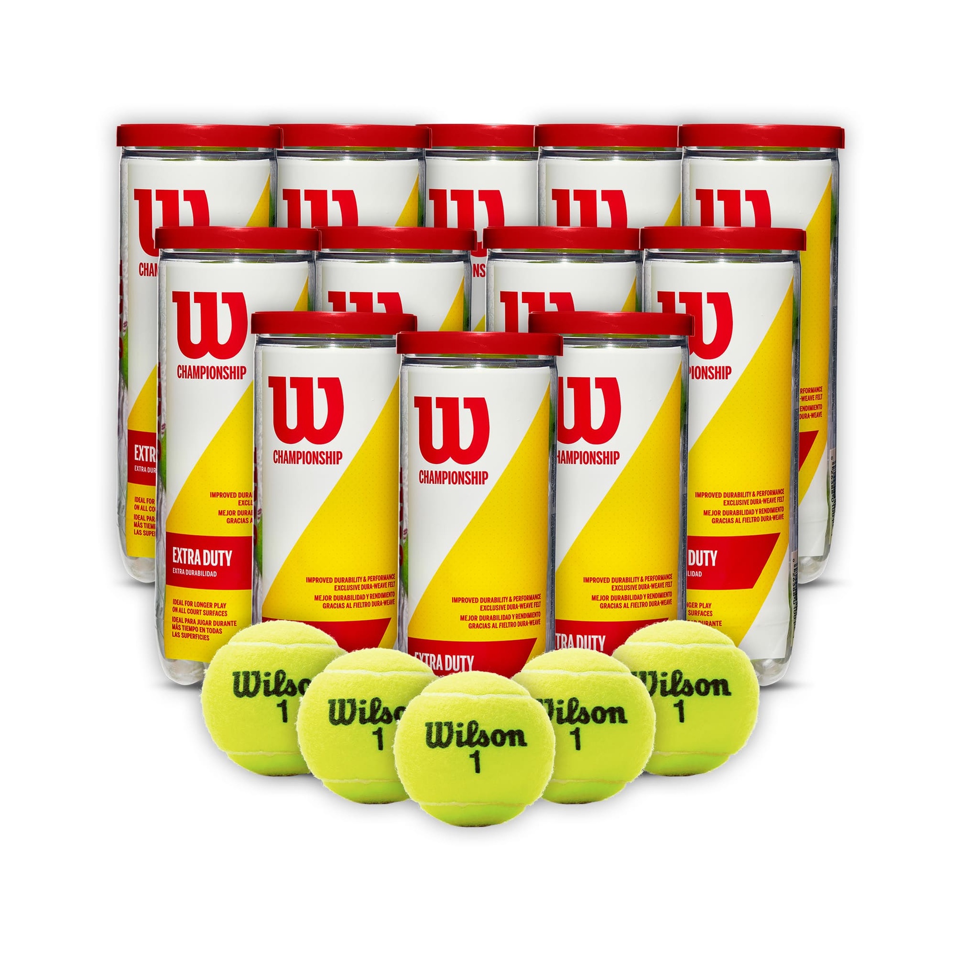 Combo Pelotas de Tenis Wilson Championship Extra Duty 3P X 12T - Wilson